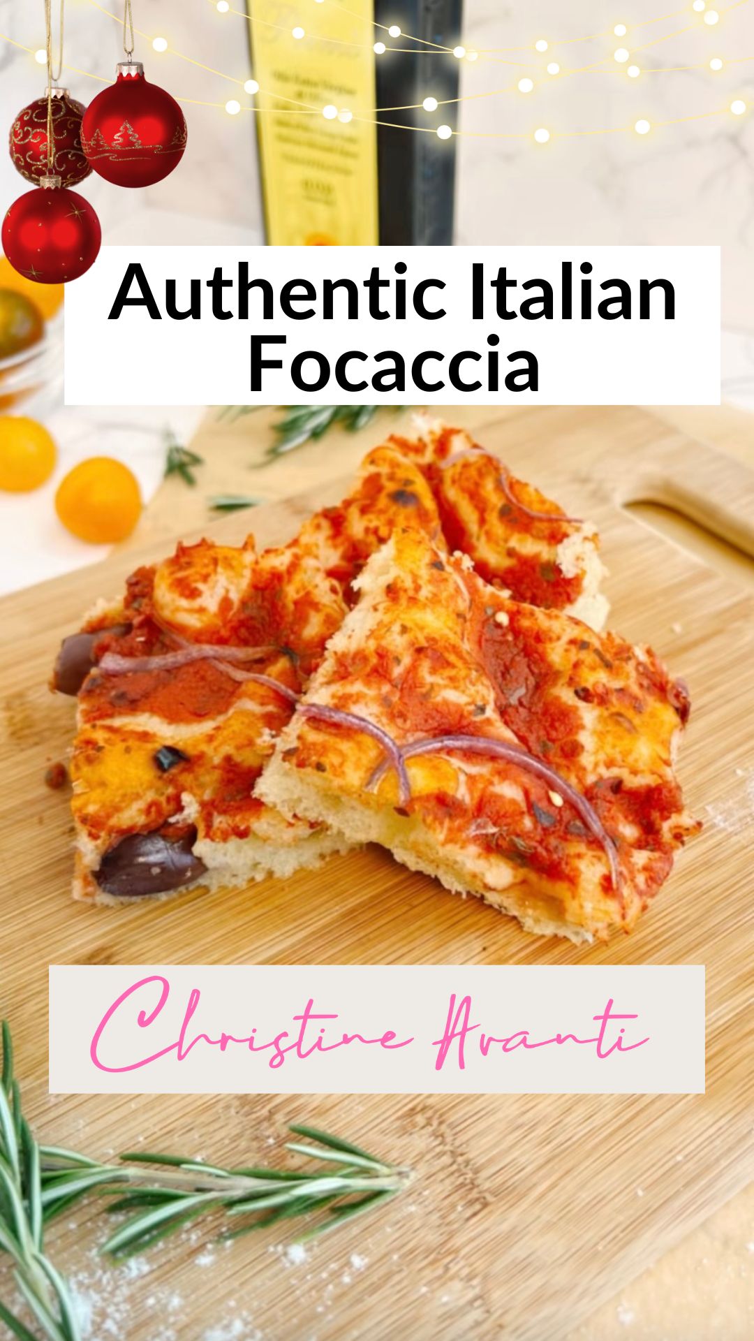 Authentic Italian Focacia Bread - Christine Avanti
