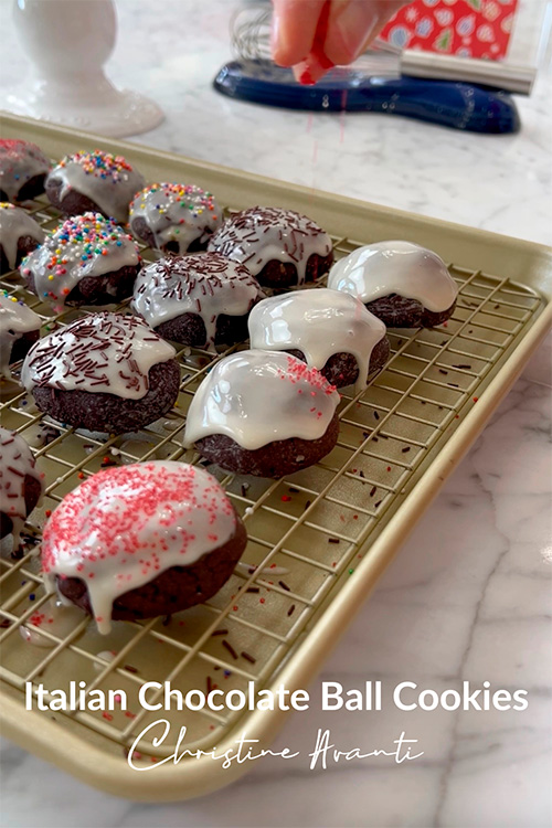 Italian Chocolate Ball Cookies - Christine Avanti
