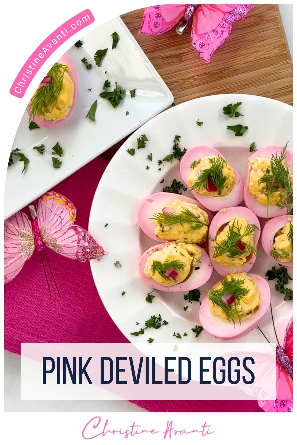 Pink Deviled Eggs - Christine Avanti