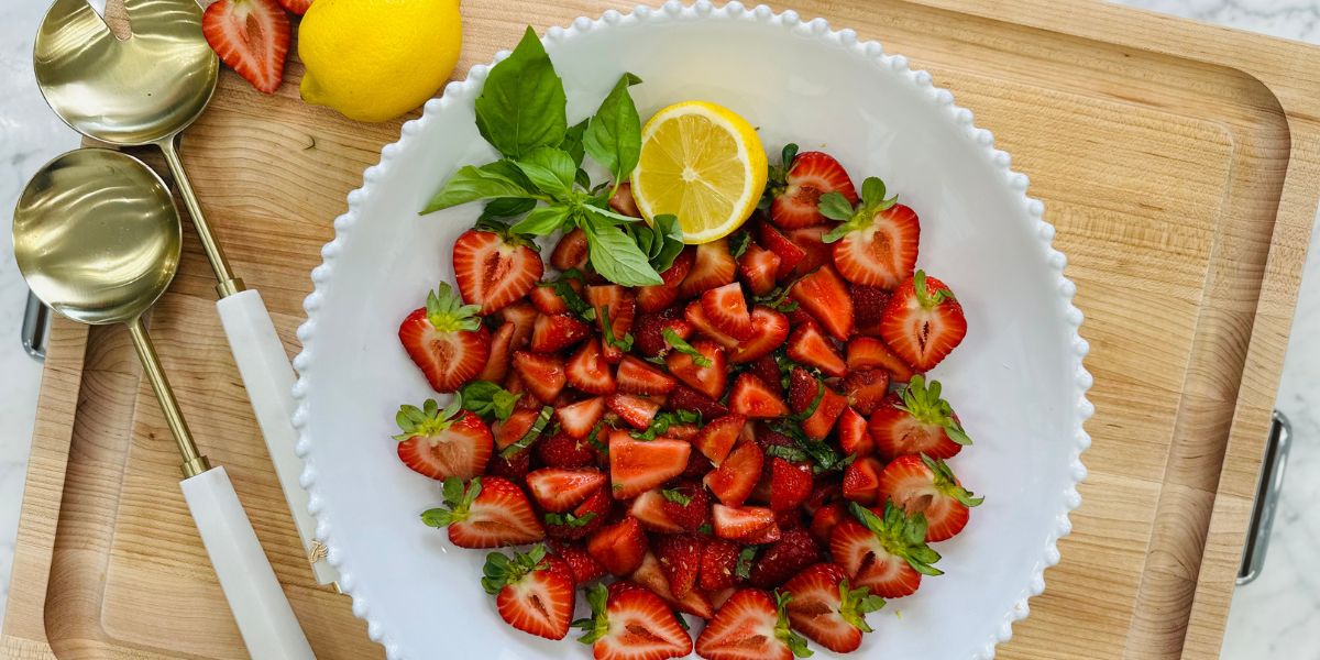 Ten Minute Strawberry Basil Dessert - Christine Avanti