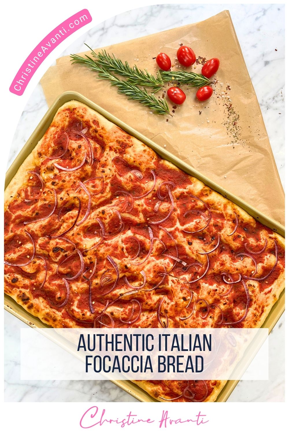 Authentic Italian Focaccia Bread - Christine Avanti